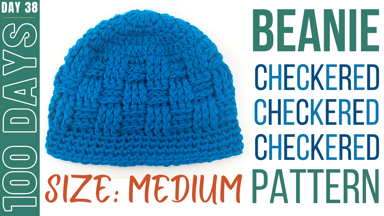 DIY Crochet Beanie – Day 38 – Chunky Checkered Beanie Size Medium ...