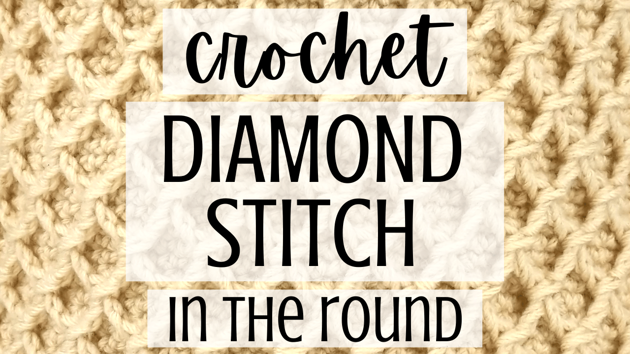 Crochet: Diamond Crochet Stitch Tutorial – In the Round – Crochet With ...