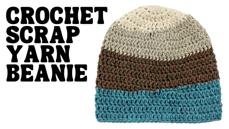 Crochet Asymmetrical Child Beanie with Scrap Yarn – Crochet With Julie