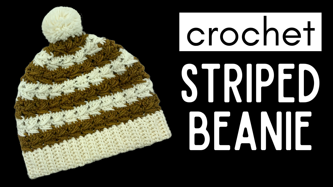 Easy Crochet Striped Beanie Using the Cable Stitch – Crochet With Julie